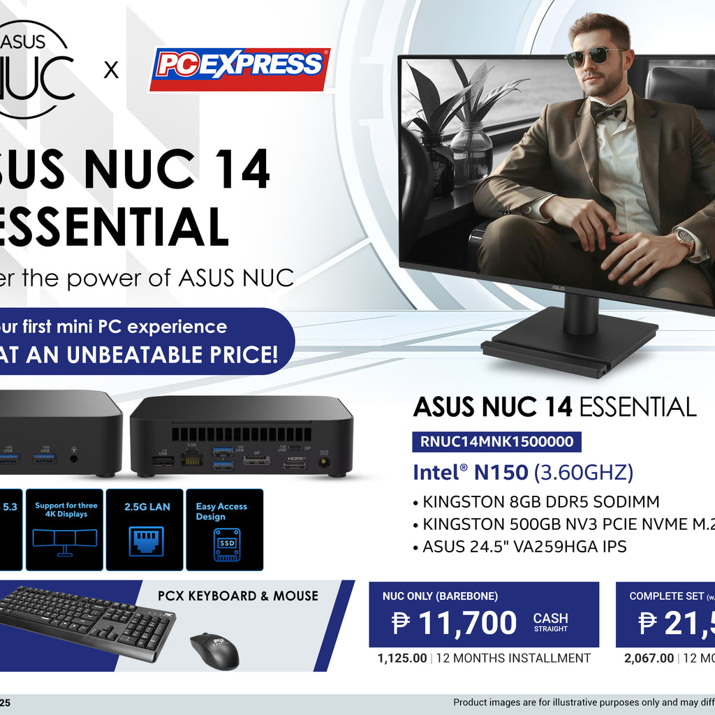 ASUS NUC 14 ESSENTIAL - (RNUC14MNK1500000) Intel® N150 Mini Desktop – PC Express