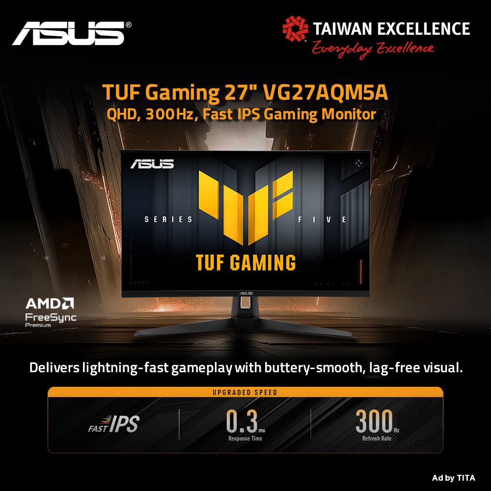 ASUS TUF Gaming Series 5 – VG27AQM5A Gaming Monitor. – PC Express