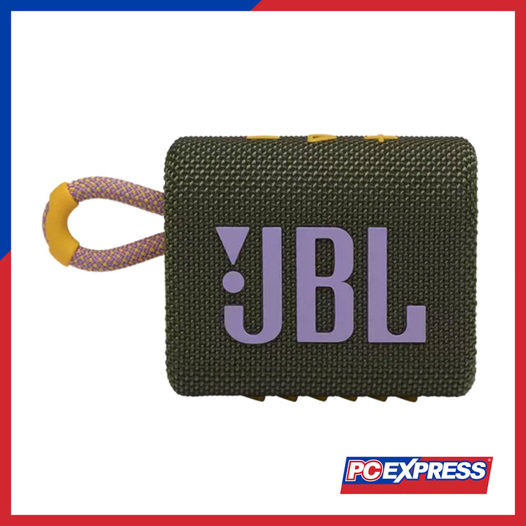 JBL GO 3 Portable Waterproof Bluetooth Speaker (Green) – PC Express