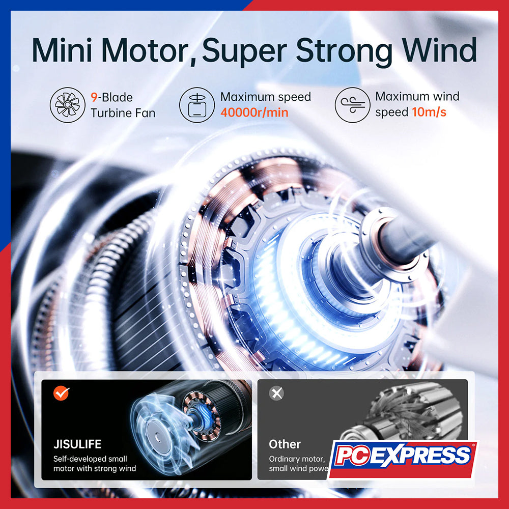 JISULIFE 9 5000 mAh Handheld Fan - Gray – PC Express