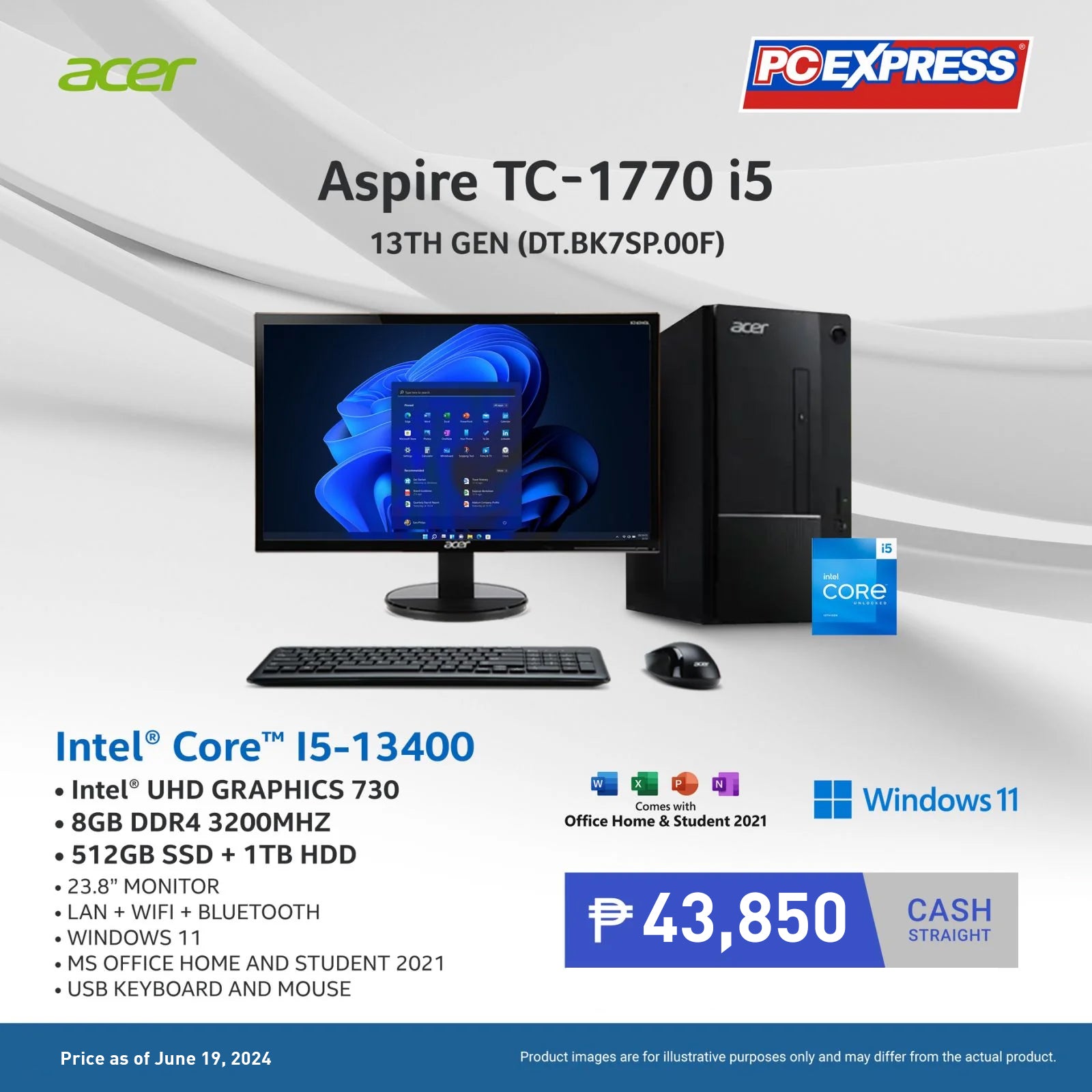 Acer Aspire TC-1770 (DT.BK7SP.00F) Intel® Core™ i5 Desktop Package – PC ...