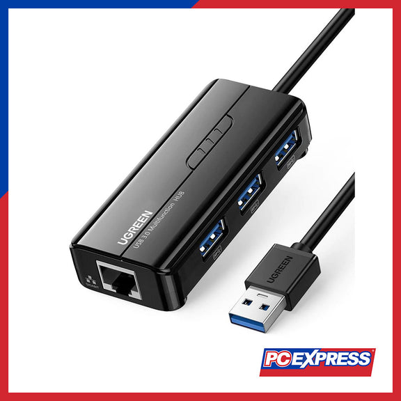 UGREEN (20265) USB 3.0 Hub with Gigabit Ethernet Adapter (Black) – PC ...