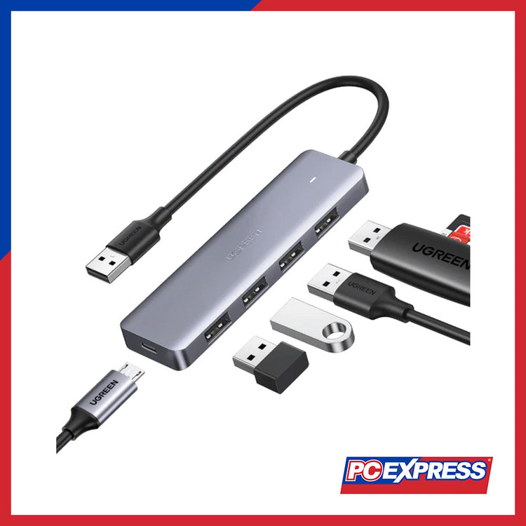 UGREEN (CM219/50985) 4 Port-Hub + Powered By Micro USB – PC Express