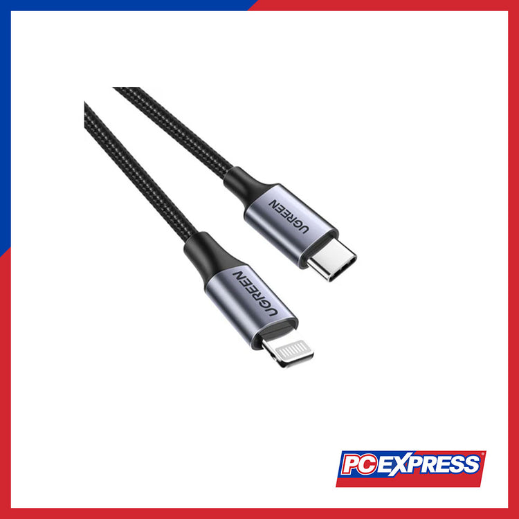 UGREEN (US304/60759) USB-C To Lightning Cable Aluminum Shell Braided 1 ...