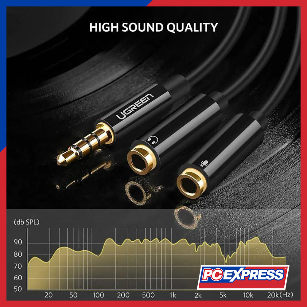 UGREEN AV141/30620 3.5MM Male To 2 Female Audio Cables - Black – PC Express