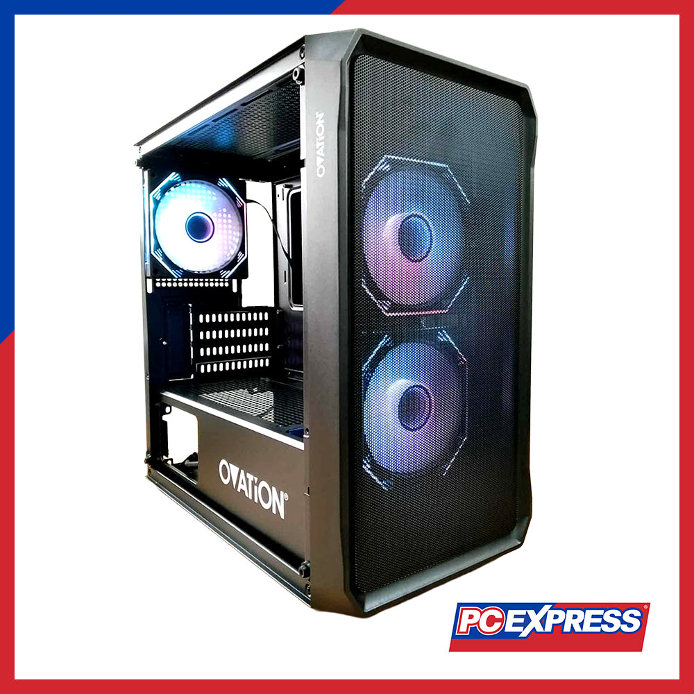 OVATION Hypergate Mesh 3.1 RGB Micro-ATX Gaming PC Case - Black – PC ...