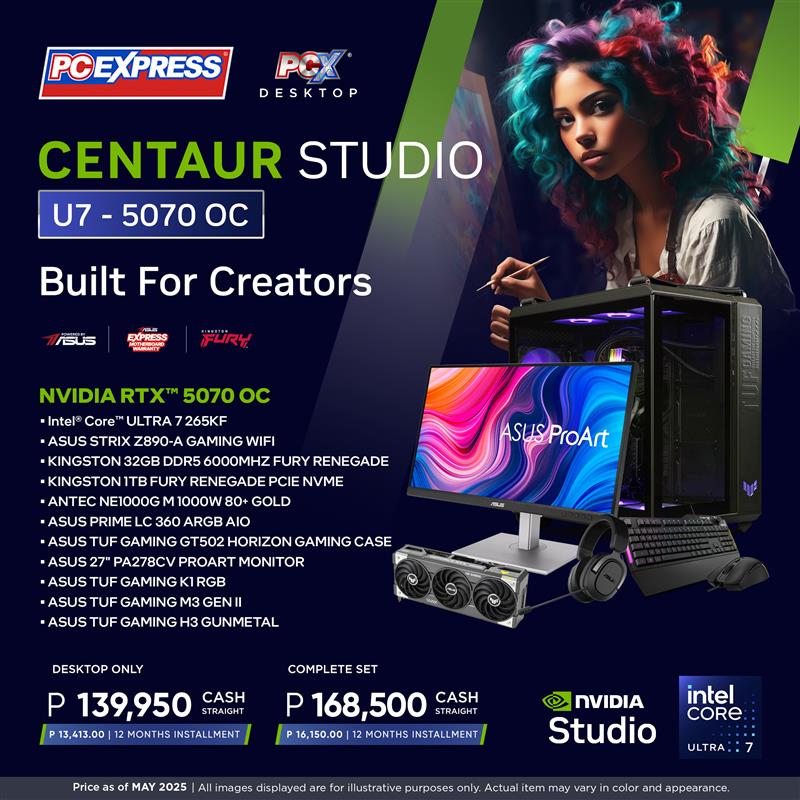 PCX Centaur (U7-5070 OC) GeForce RTX™ 5070 OC Gaming Desktop - Powered ...