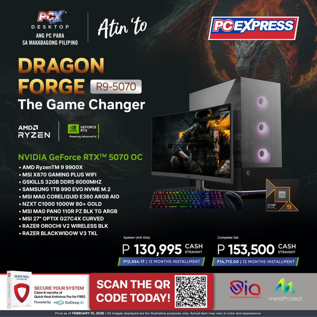 PCX GFH DRAGON FORGE (R9-5070) AMD Ryzen™ 9 Gaming Desktop – PC Express