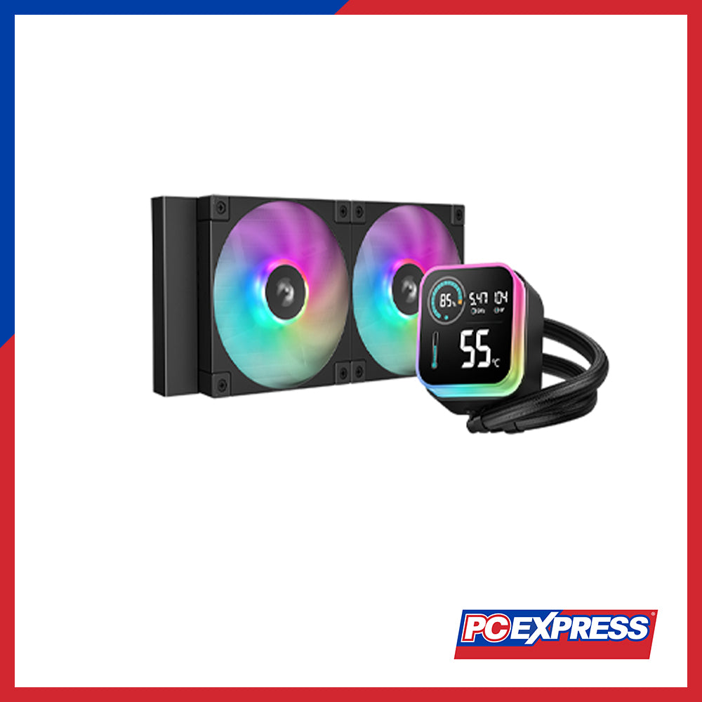 DEEPCOOL LQ240 ARGB W/ LCD SCREEN All-In-One CPU Cooler Fan - Black – PC Express