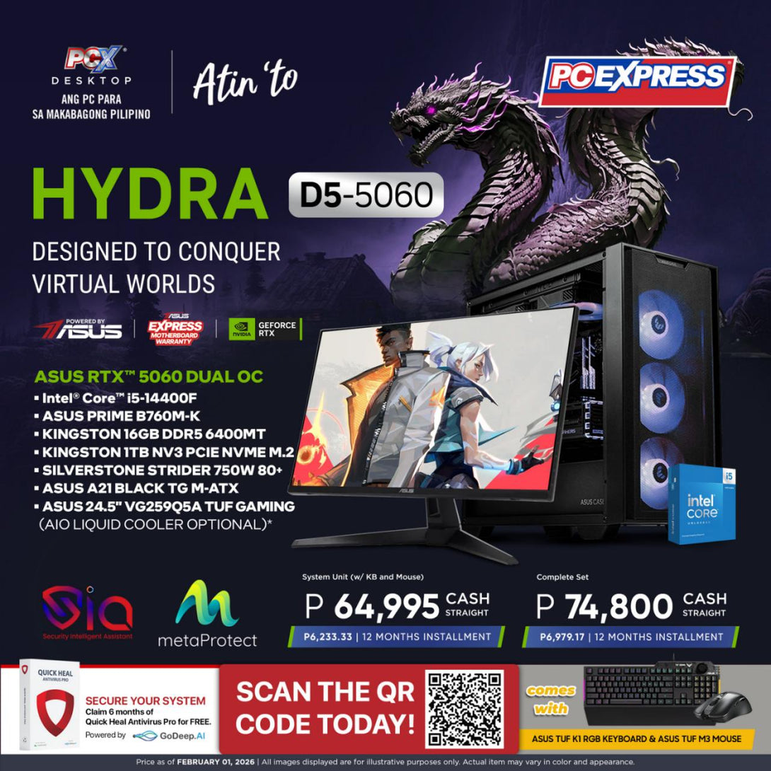 PCX GFH HYDRA (D5-5060) Gaming Desktop - Powered By ASUS – PC Express