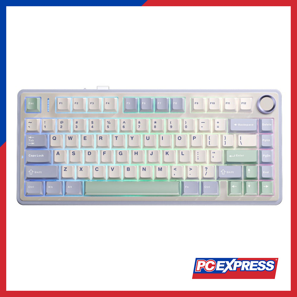 AULA F75 RGB Mechanical Gaming Keyboard - White & Green – PC Express