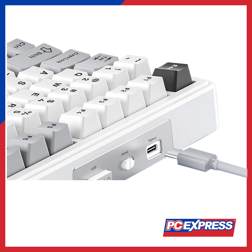 AULA F99 RGB Gaming Mechanical Keyboard - White/Gray – PC Express