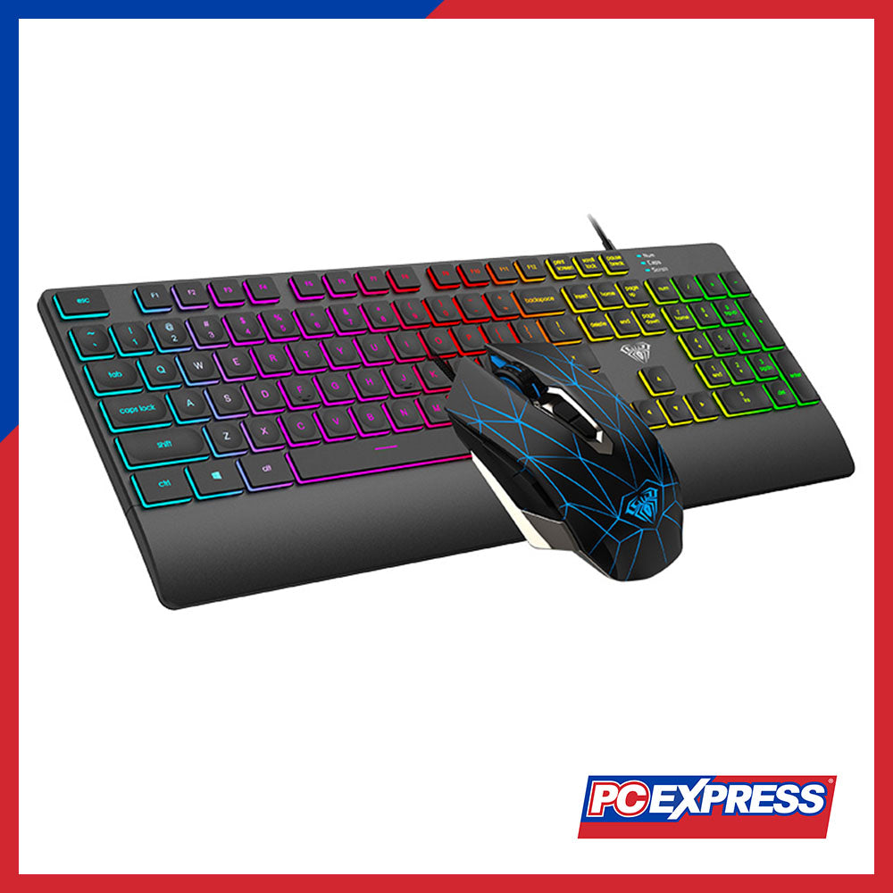 AULA WIND T201 Wired Membraine Gaming (Keyboard + Mouse) Combo - Black ...