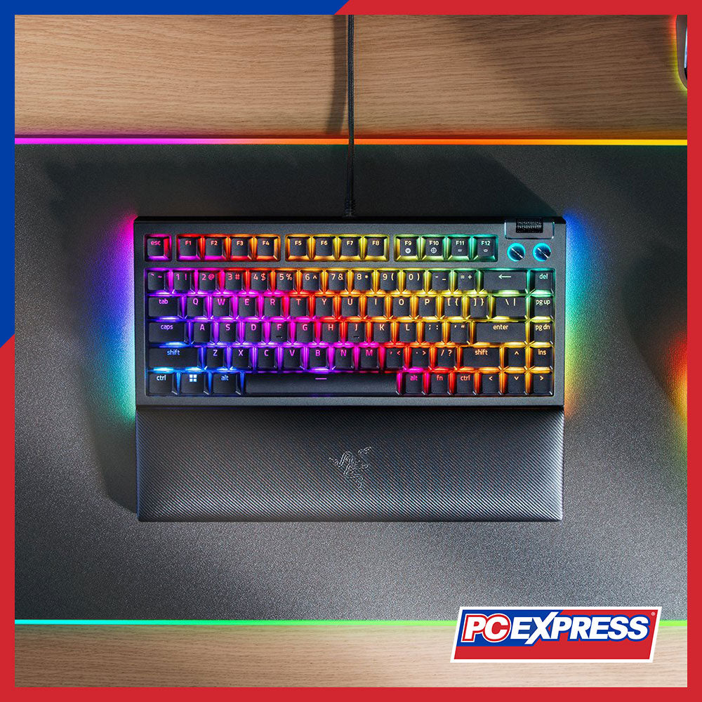 RAZER BlackWidow V4 75% Black RGB Hot-swappable Mechanical Gaming Keyb ...