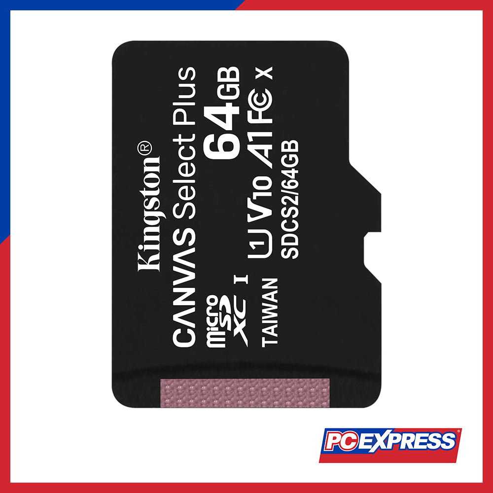 KINGSTON Canvas Select Plus Micro SD (SDCS2/64GB) 100MB/S With Adapter ...