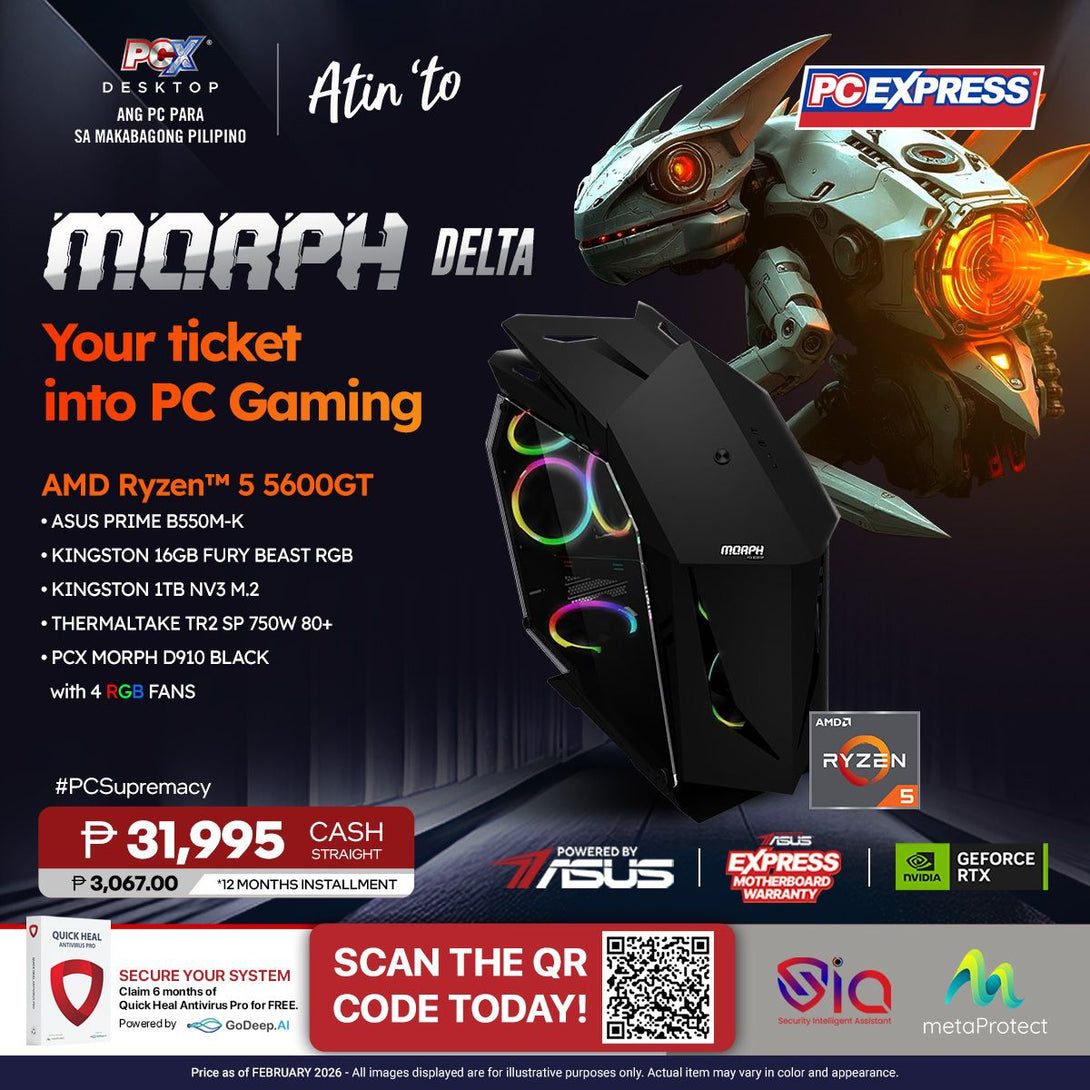 PCX GFH MORPH (DELTA) AMD Ryzen™ 5 Desktop - Powered By ASUS – PC Express