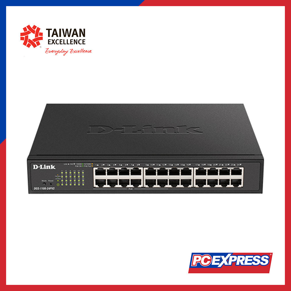 D-LINK DGS-1100-24PV2 24-Port Gigabit PoE Smart Managed Switch – PC Express
