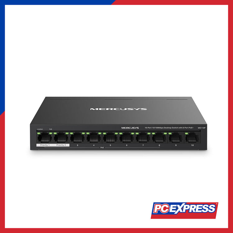 MERCUSYS MS110P 10-Port 10/100Mbps Desktop Switch – PC Express