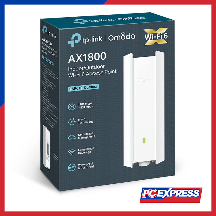 TP-LINK Omada EAP610 AX1800 Indoor/Outdoor Dual-Band Wi-Fi 6 Access Po ...