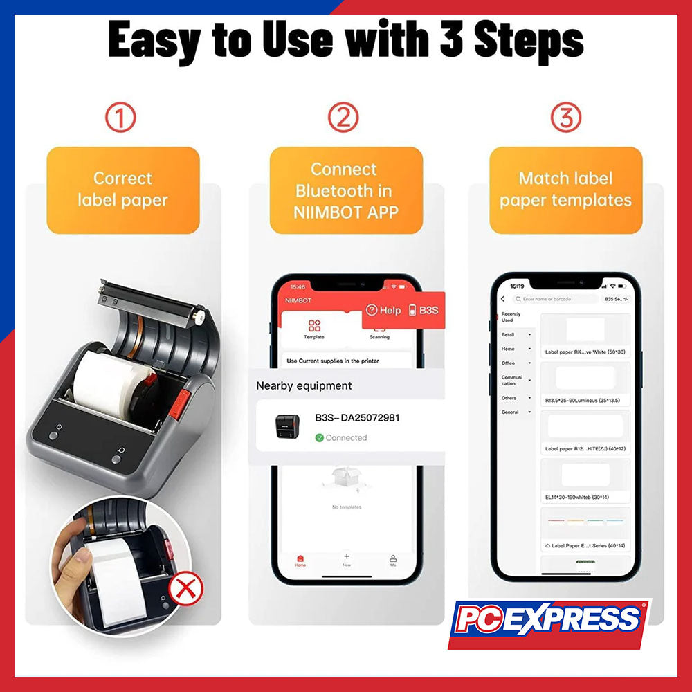 NIIMBOT B3S_P Thermal Printer - Black – PC Express