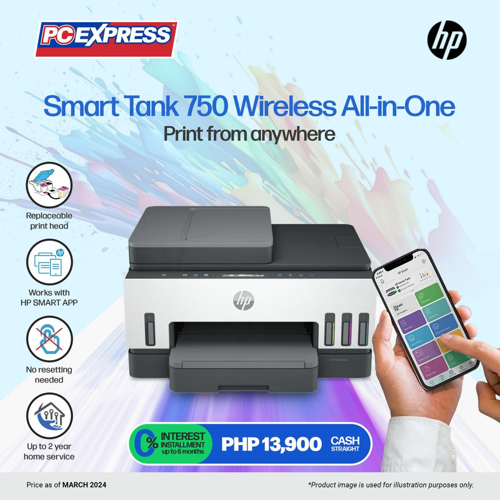 HP Smart Tank 750 CIS All-in-One Wireless Printer – PC Express