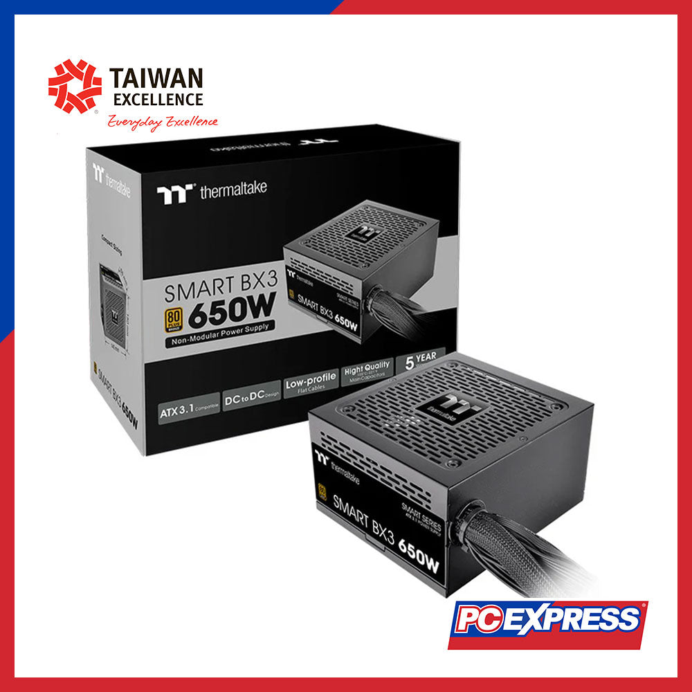 THERMALTAKE Smart BX3 650W 80+ Bronze ATX 3.1 Non-Modular Power Supply – PC Express