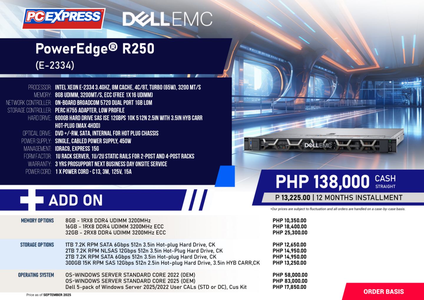 DELL EMC PowerEdge® R250 (210-BBOP) Rack Server – PC Express