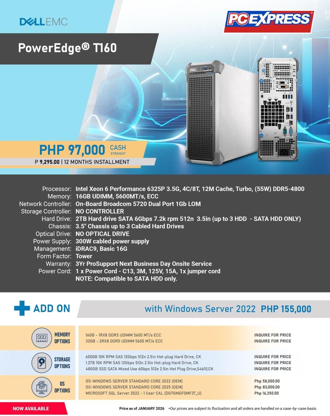 DELL EMC PowerEdge® T160 Tower Server – PC Express