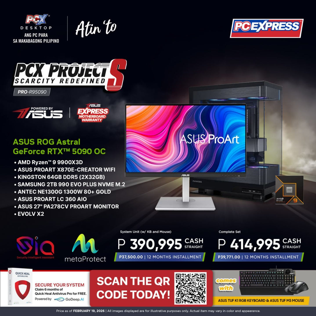 PCX PROJECT S (PRO-R95090) GeForce RTX™ 5090 AMD Ryzen™ 9 Gaming Deskt ...