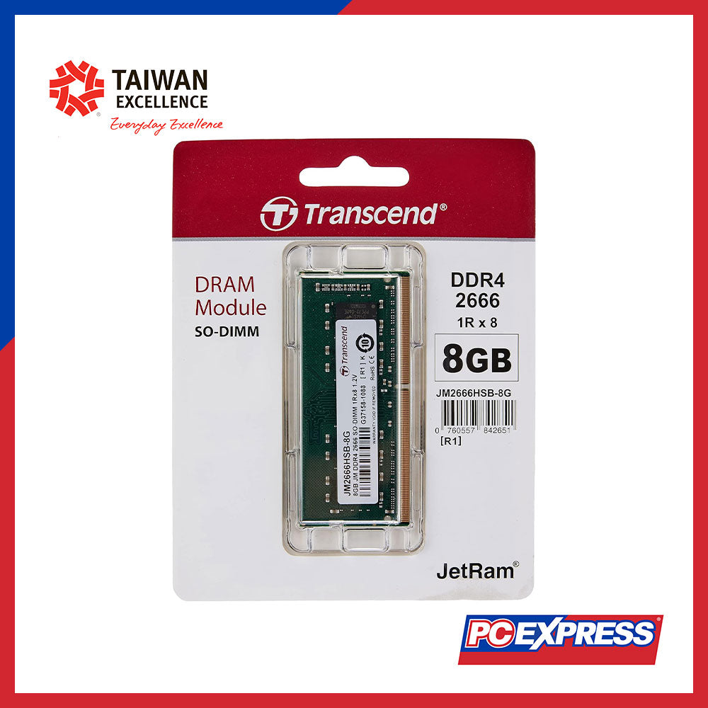 TRANSCEND 8GB DDR4 PC2666MHz SODIMM Memory – PC Express