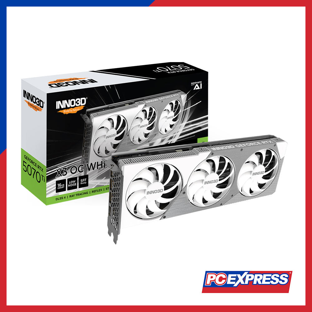 INNO3D GeForce RTX™ 5070 Ti X3 OC 16GB GDDR7 256-bit Graphics Card (Wh ...