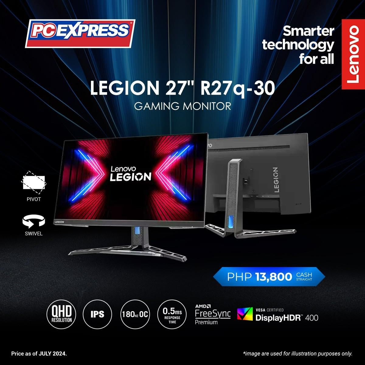 LENOVO 27" R27Q-30 Legion Gaming IPS Monitor – PC Express