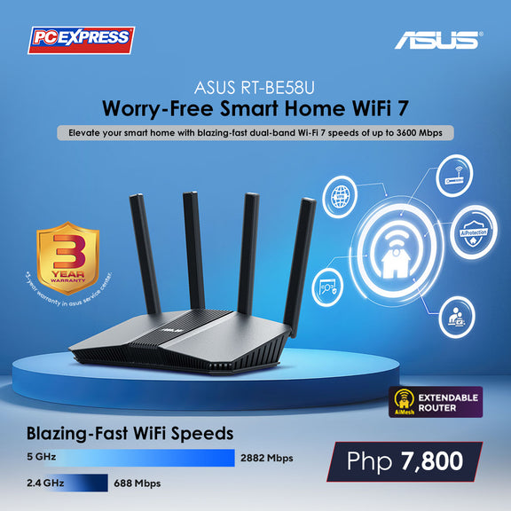 ASUS RT-BE58U WIFI-7 BE3600 Wireless Router – PC Express