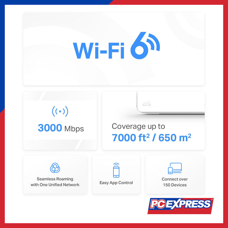 MERCUSYS HALO H80X (3-Pack) AX3000 Whole Home Mesh Wi-Fi 6 System – PC ...