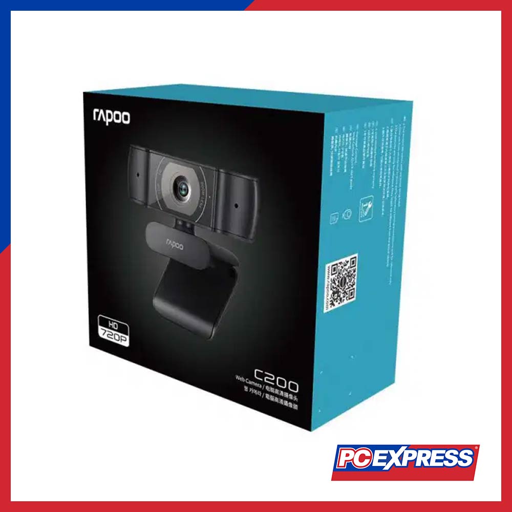 RAPOO C200 Webcam 720P HD 360®° Horizontal with Microphone – PC Express